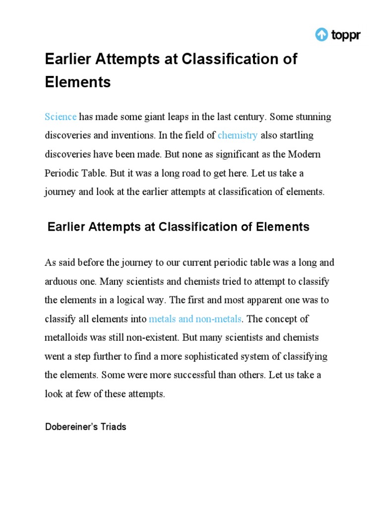 Class 10 Science Chapter 5 Periodic Classification of Elements Revision ...
