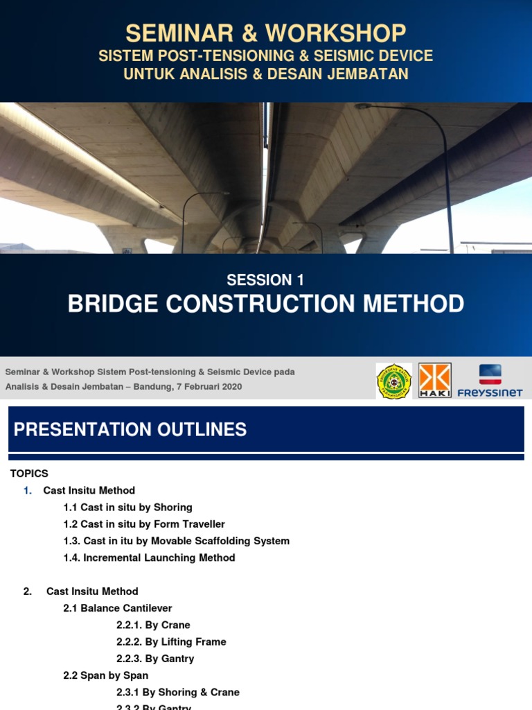 01 Session 1 - Bridge Construction Method - Yohanes Rahwibowo PDF | PDF ...