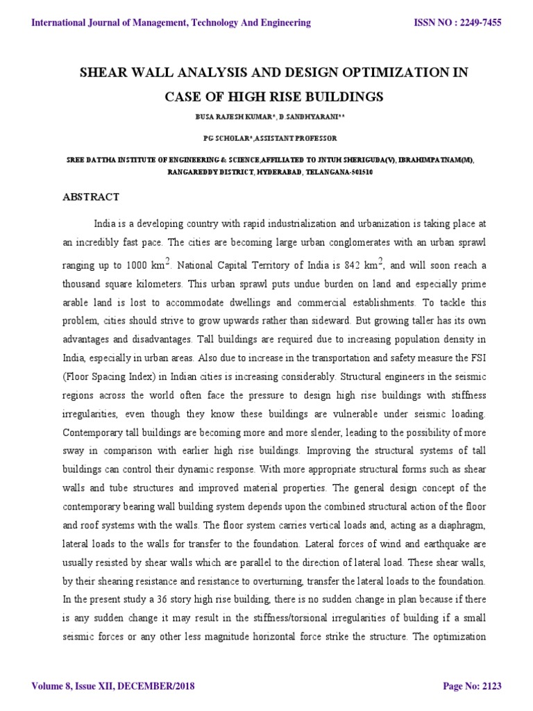 2018-Shear Wall Analysis and Design Optimization in Case of High Rise ...