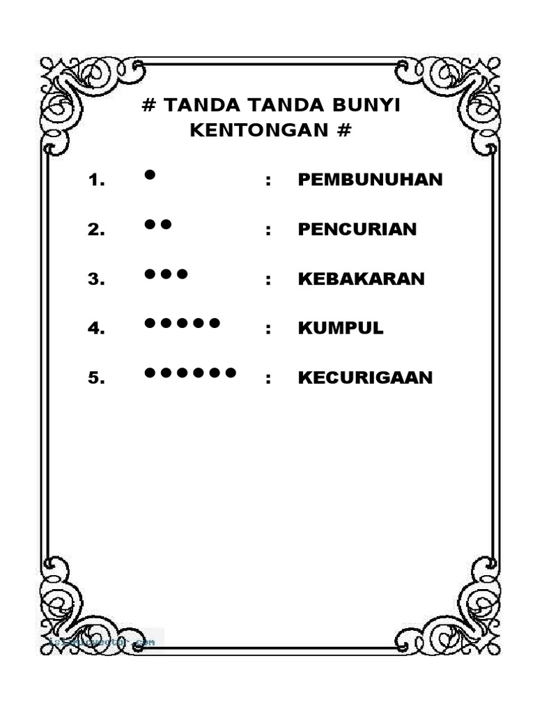 Dokumen - Tips - Tanda Tanda Bunyi Kentongan | PDF