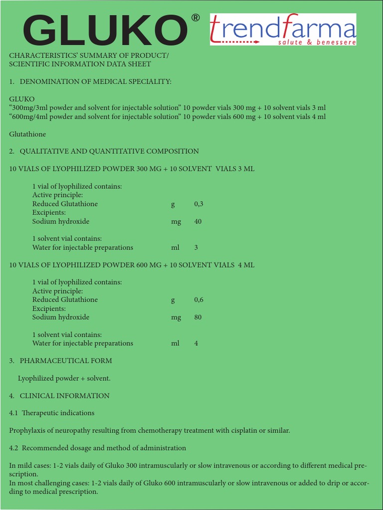 Gluko en | PDF | Glutathione | Drugs