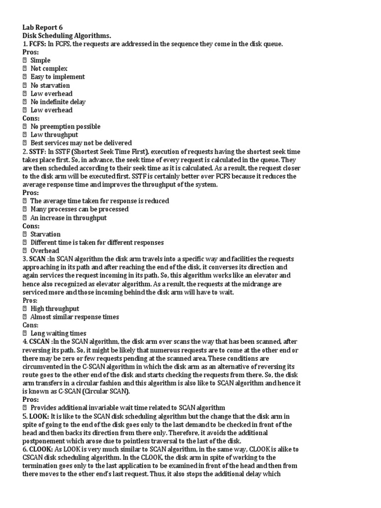 Disk Scheduling Algorithm Part1 Pdf Scheduling Computing Computer Architecture