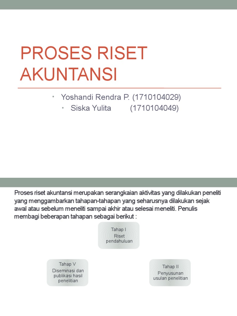 Proses Riset Akuntansi | PDF