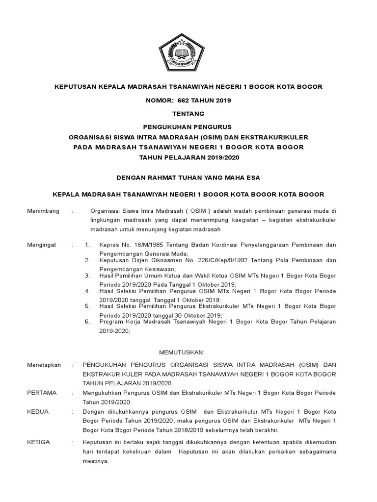 004 SK Pengukuhan | PDF