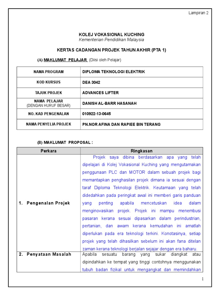 Proposal PTA | PDF
