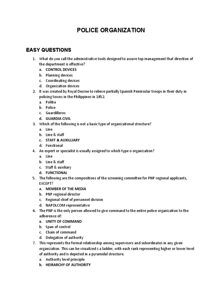 Police Organization | PDF | Police Officer | Police