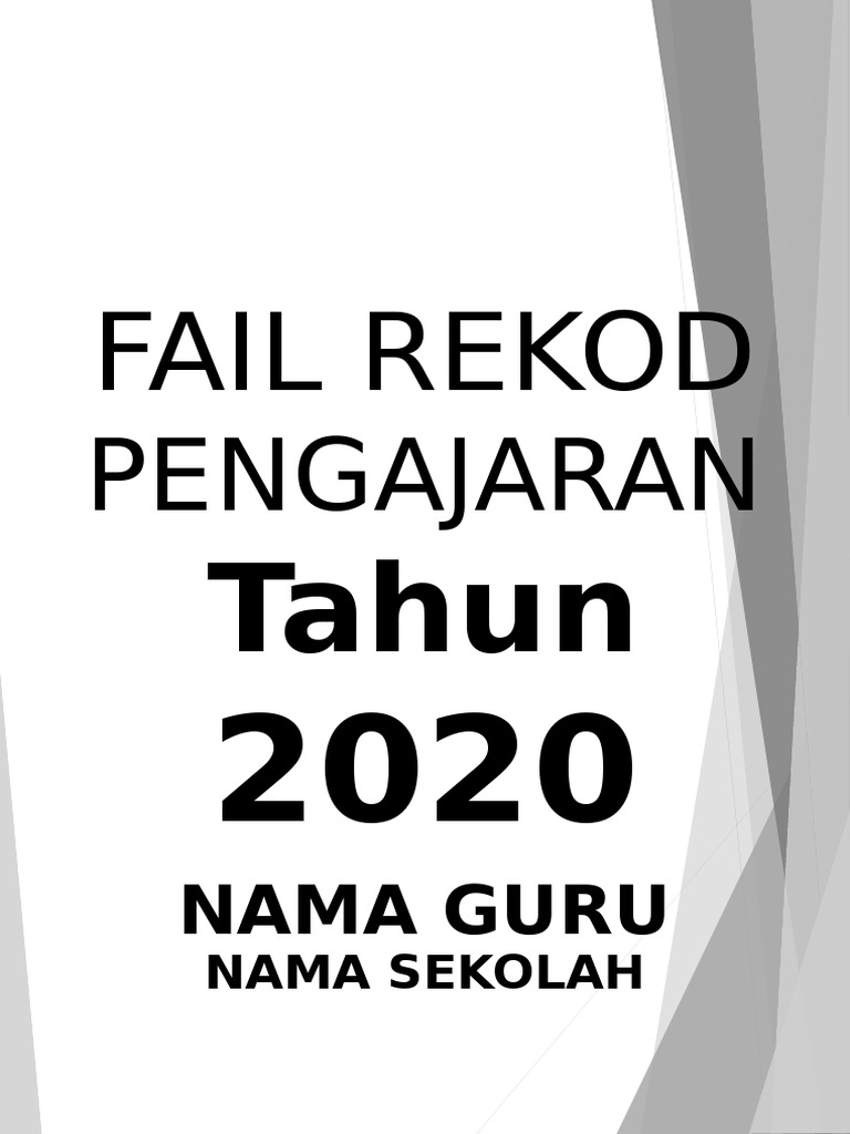 DIVIDER BUKU REKOD PENGAJARAN 2020 Jimat Ink | PDF