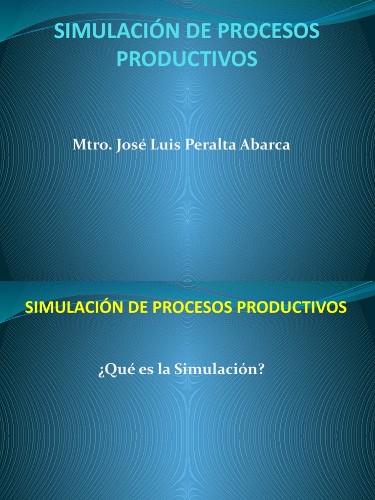 Simulación de Procesos Productivos | PDF | Simulación por ordenador ...