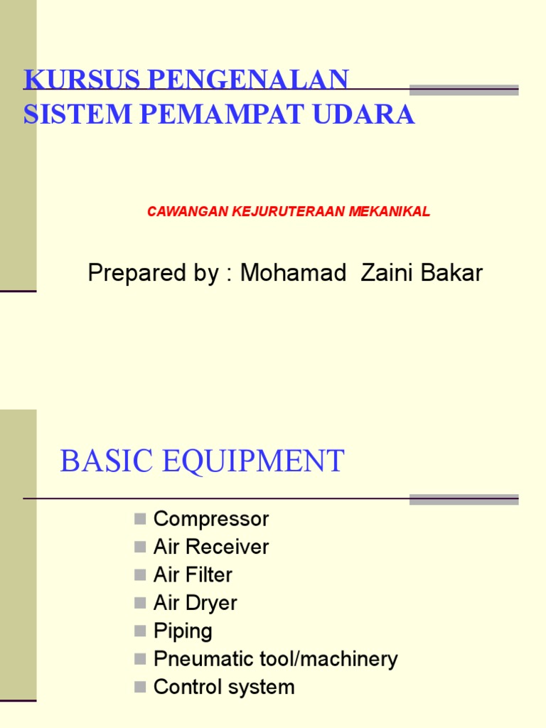 Introduction To Compressed Air System | PDF | Pipe (Fluid Conveyance ...