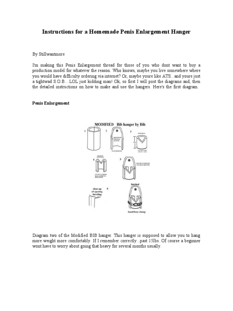 DIY Penis Enlargement Hanger Instructions | PDF | Pipe (Fluid ...