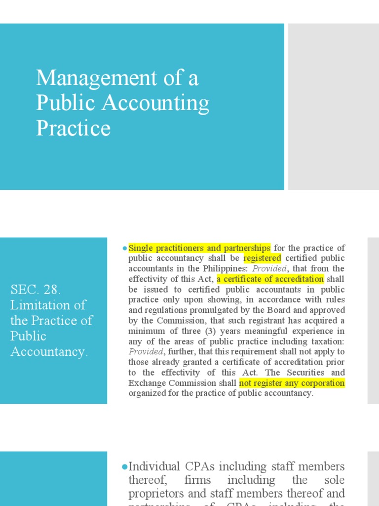 Management of Public Accounting Practice | Download Free PDF ...