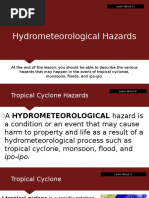 Hydrometeorological Hazards | PDF | Thunderstorm | Tropical Cyclones