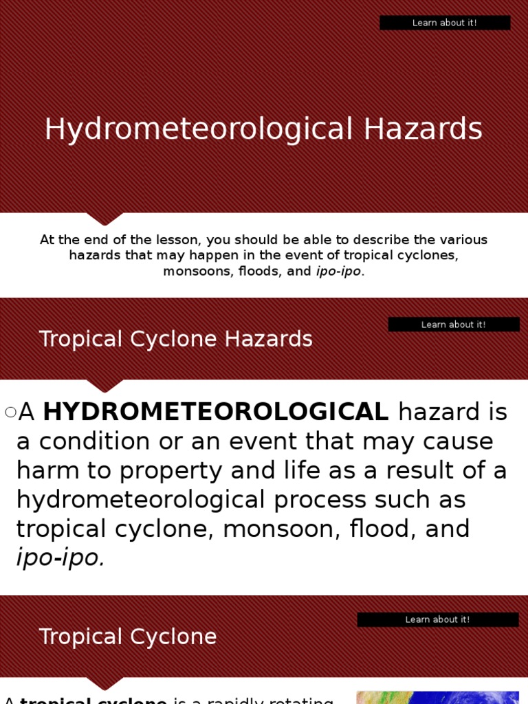 Hydrometeorological Hazards | PDF | Tropical Cyclones | Flood