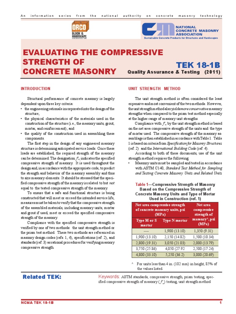 Compresssive Strength Test Concrete Hollow Block PDF | PDF | Strength ...