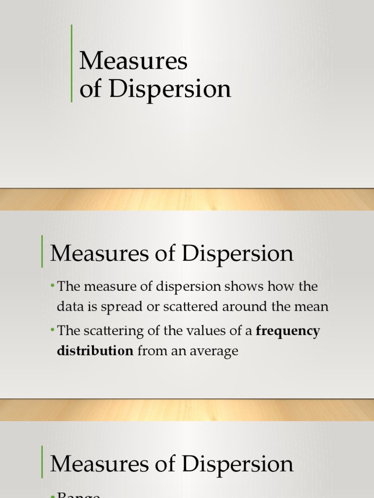 Measures of Dispersion | PDF | Standard Deviation | Statistics