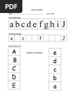 Admission Test KG1 | PDF | Psychology | Cognition