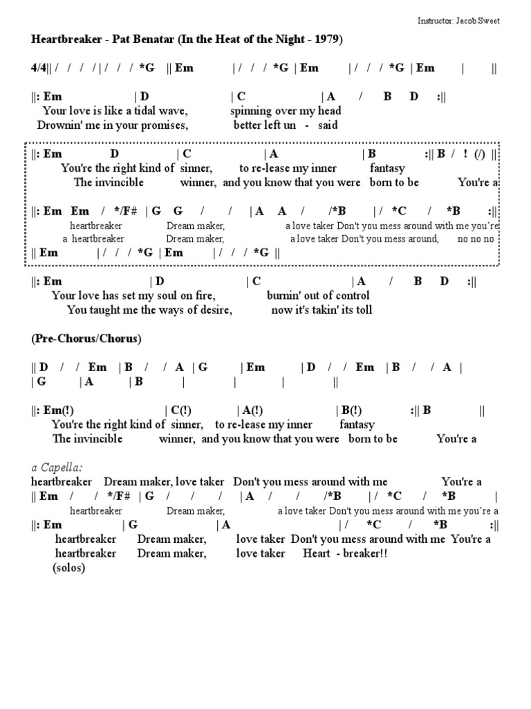 Heartbreaker Patbenatar Pdf Hard Rock 3895