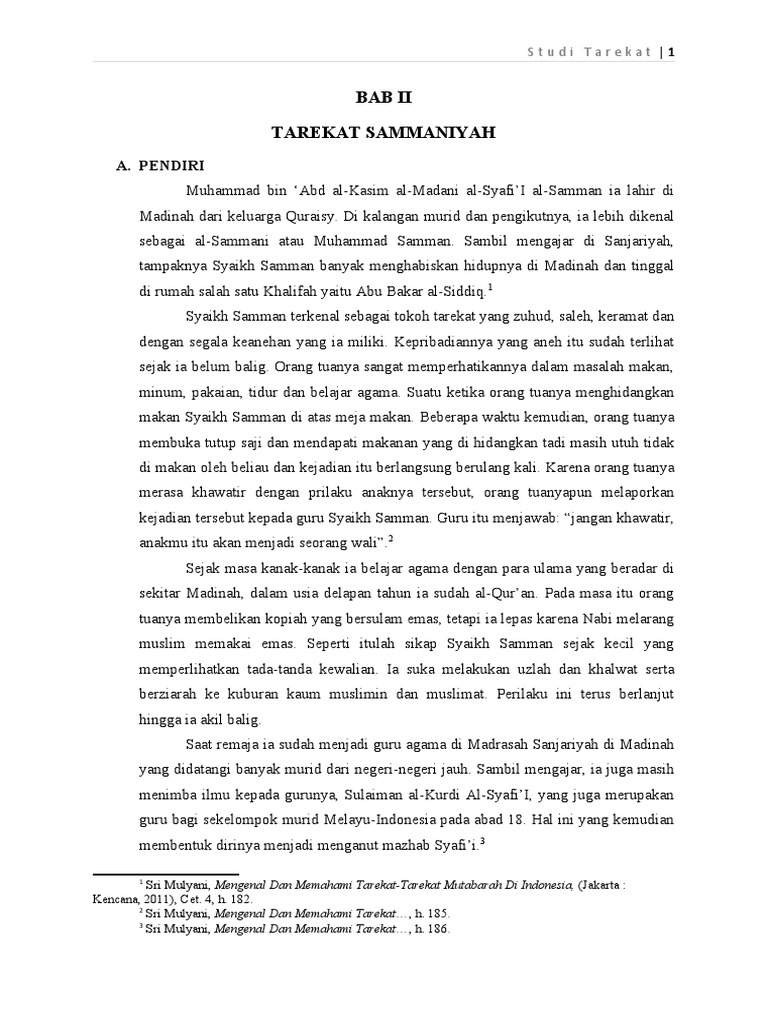 Sejarah dan Ajaran Tarekat Sammaniyah | PDF | Perjalanan | Sejarah