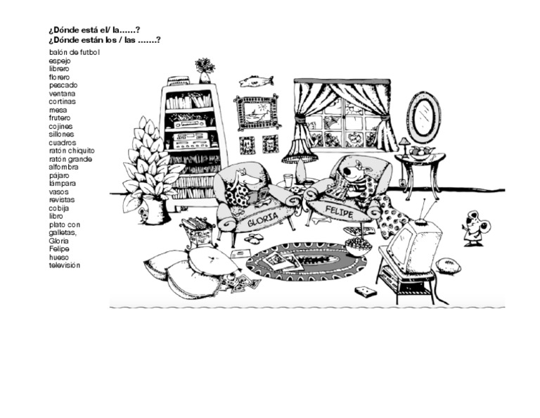 Preposiciones de Lugar-Ejericio-Dibujo | PDF | Juegos y actividades ...