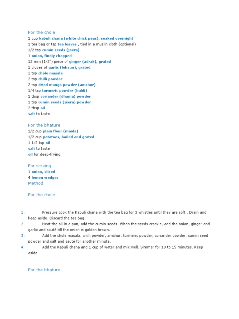 For The Chole | PDF | Microsoft | Ginger