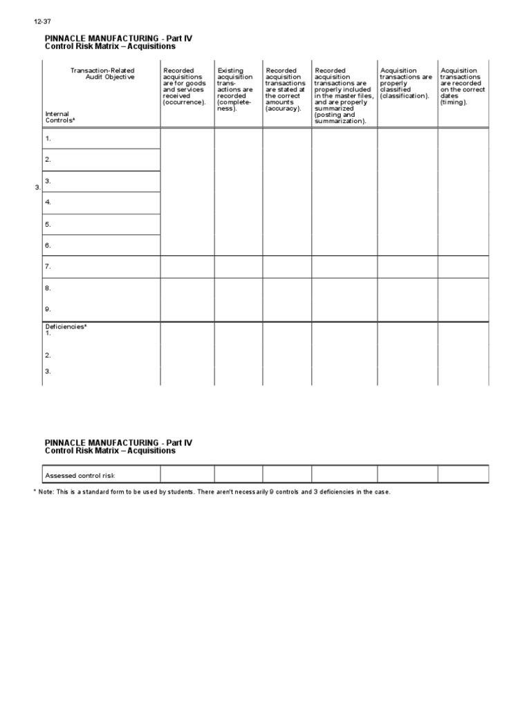 Case 12-37 Matrices in Word | PDF | Matrix (Mathematics) | Business