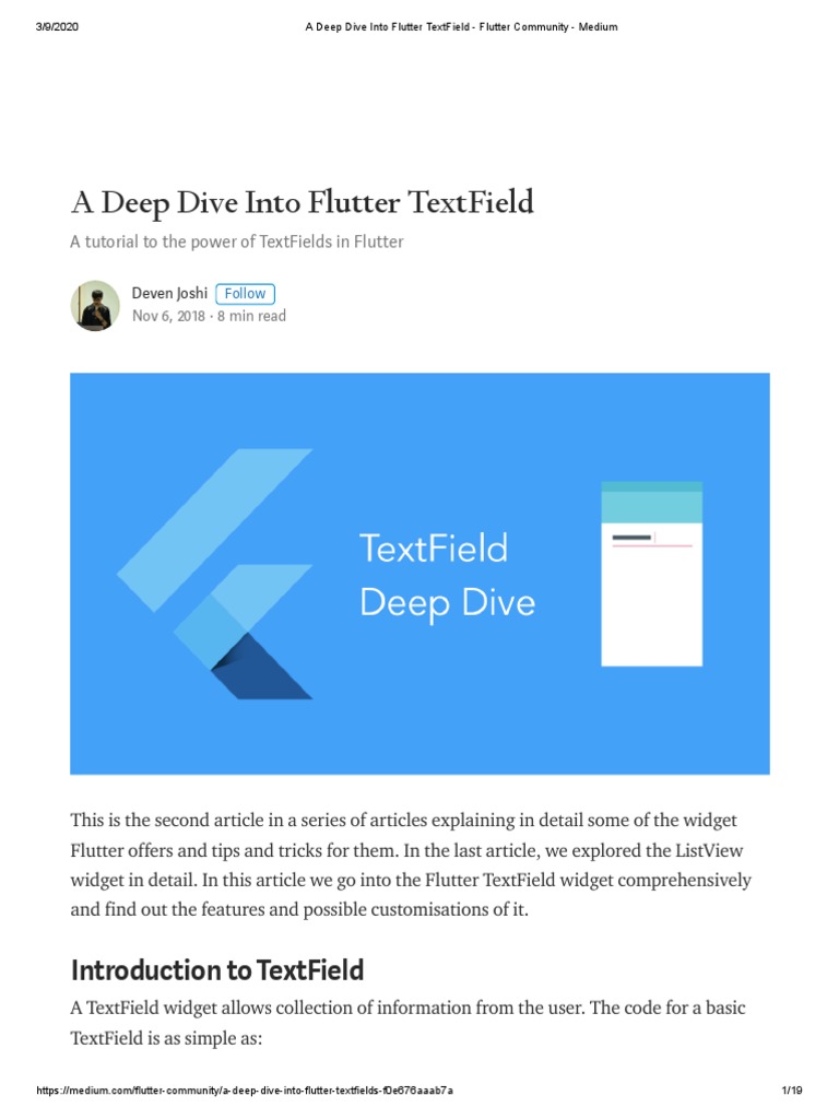 A Deep Dive Into Flutter Textfield Pdf Computer Keyboard System