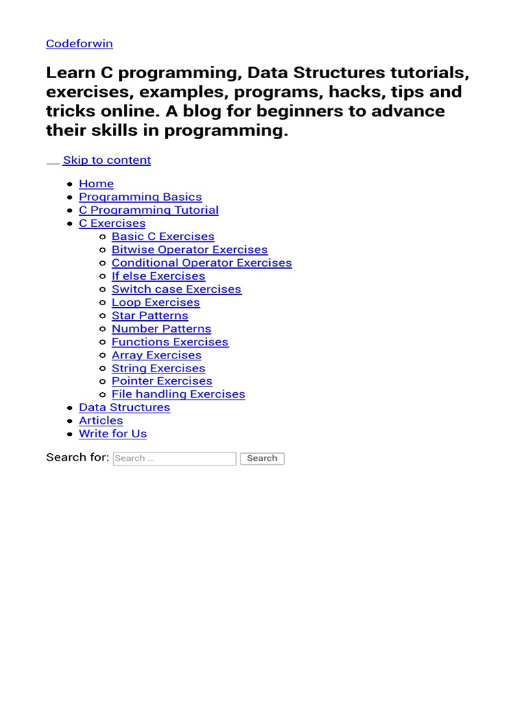C Program To Toggle NTH Bit of Number - HTML | Download Free PDF | C (Programming Language ...
