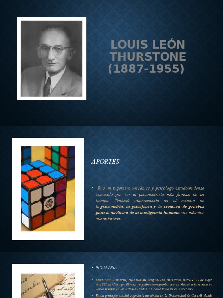 Louis León Thurstone (1887-1955) | PDF | Percepción | Inteligencia