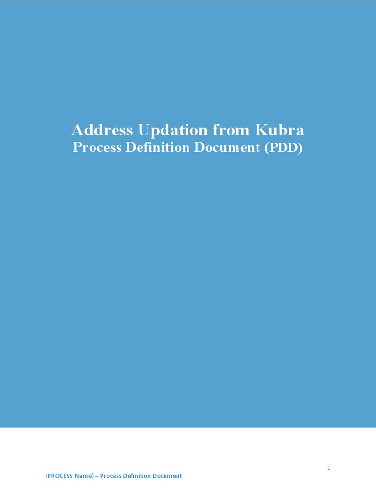 PDD Template | Download Free PDF | Business Process | Automation