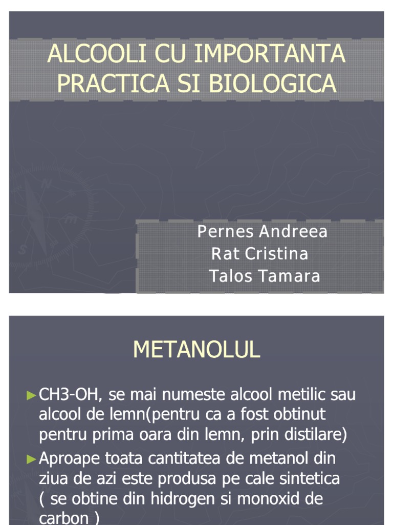 Alcooli Cu Important A Practica Si Biologica PDF | PDF