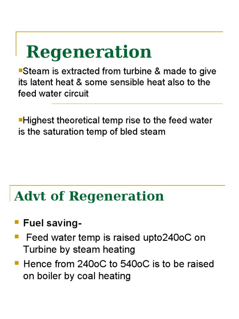 Benefits and Types of Regeneration Systems | PDF
