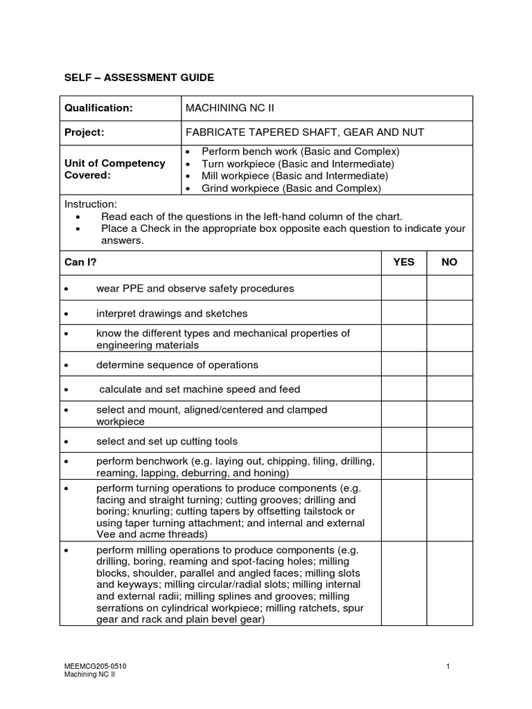 SAG - Machining NC II | PDF | Machining | Grinding (Abrasive Cutting)