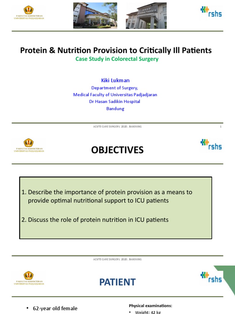 Protein Nutrition in ICU Colorectal Surgery | PDF | Intensive Care ...