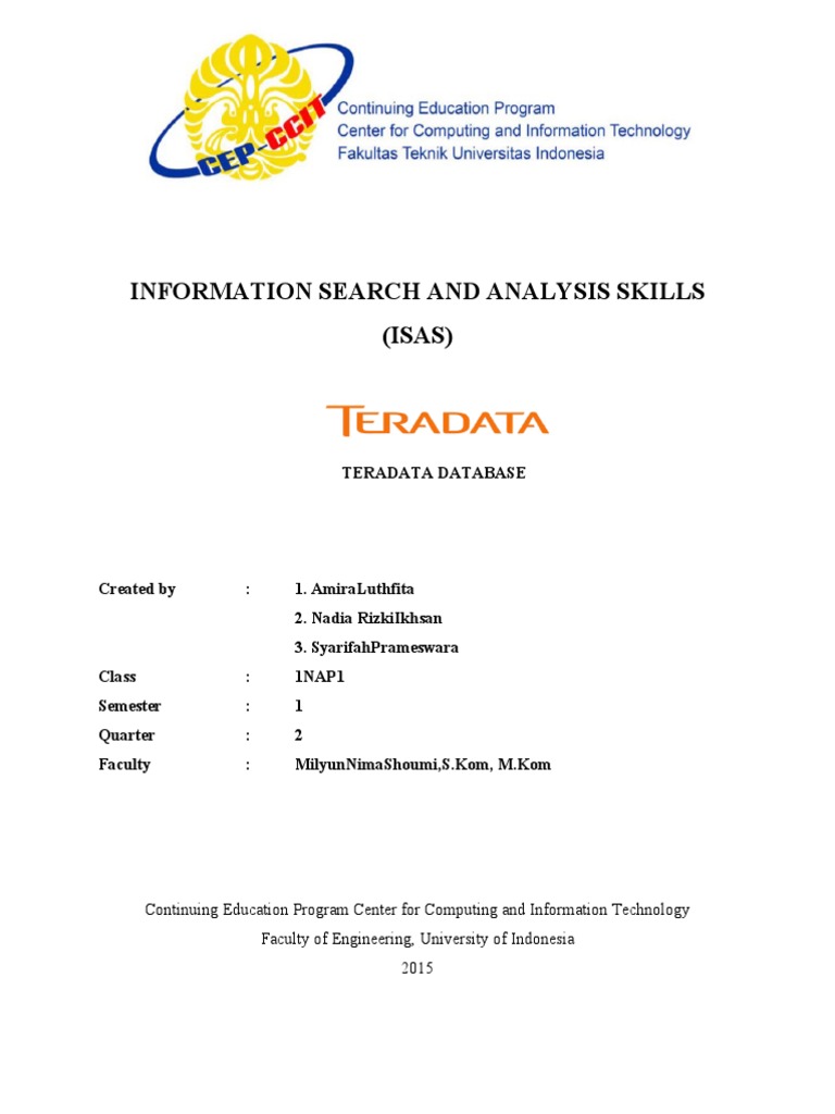 Teradata Makalah | PDF | Relational Database | Databases