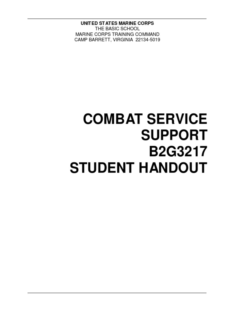 B2G3217 Combat Service Support PDF | PDF | Marine Air Ground Task Force ...