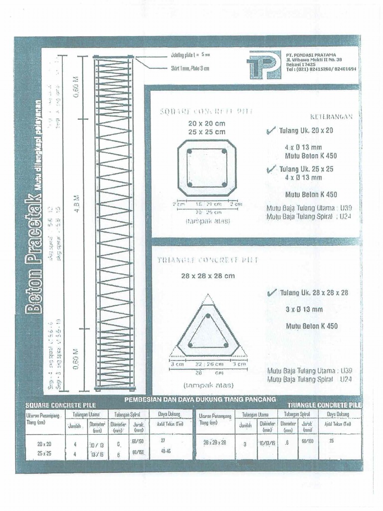 Brosur Tiang Pancang Mini Pile 200x200MM | PDF