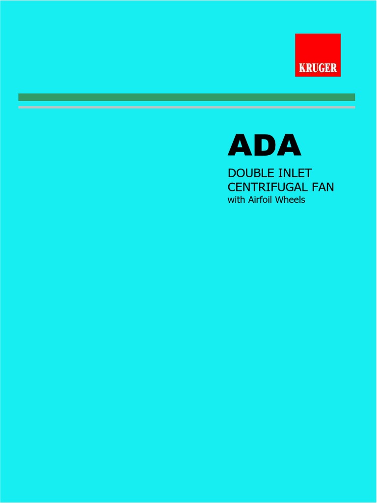 ADA Double Inlet Centrifugal Fan Guide | PDF | Applied And ...