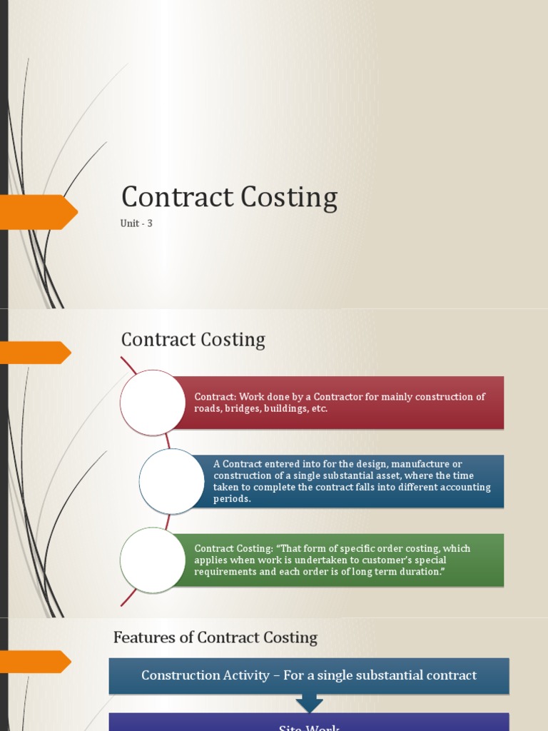 Overview of Contract Costing Features | PDF | Cost | Prices