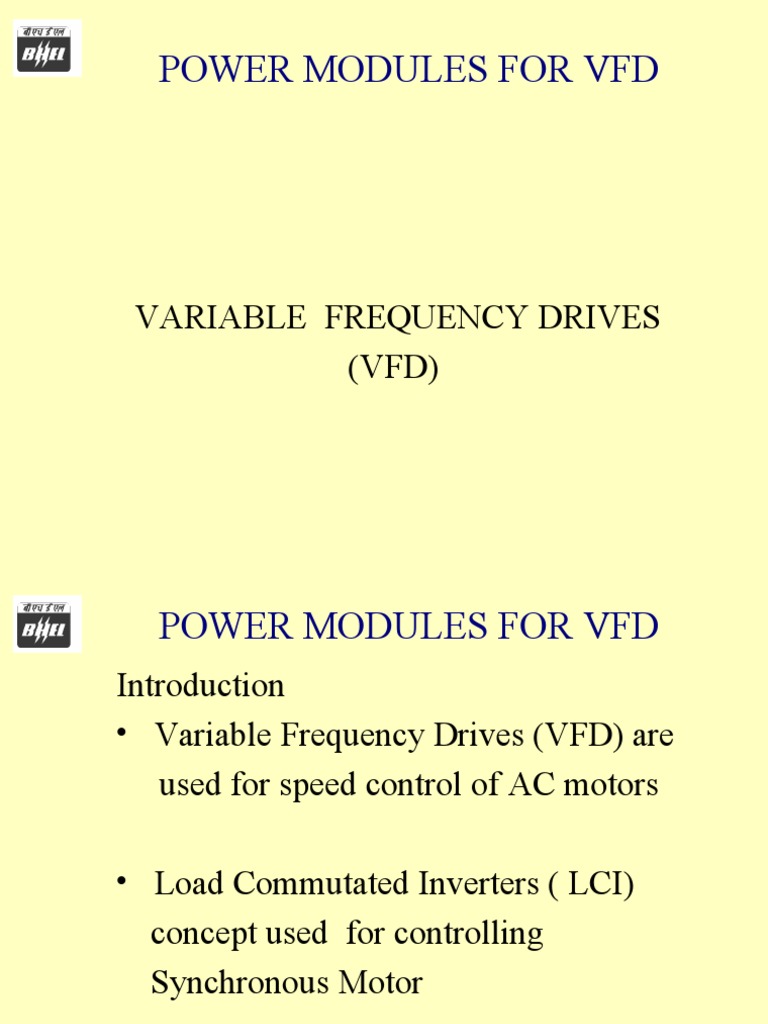 Power Modules For VFD: Variable Frequency Drives (VFD) | PDF | Electric ...