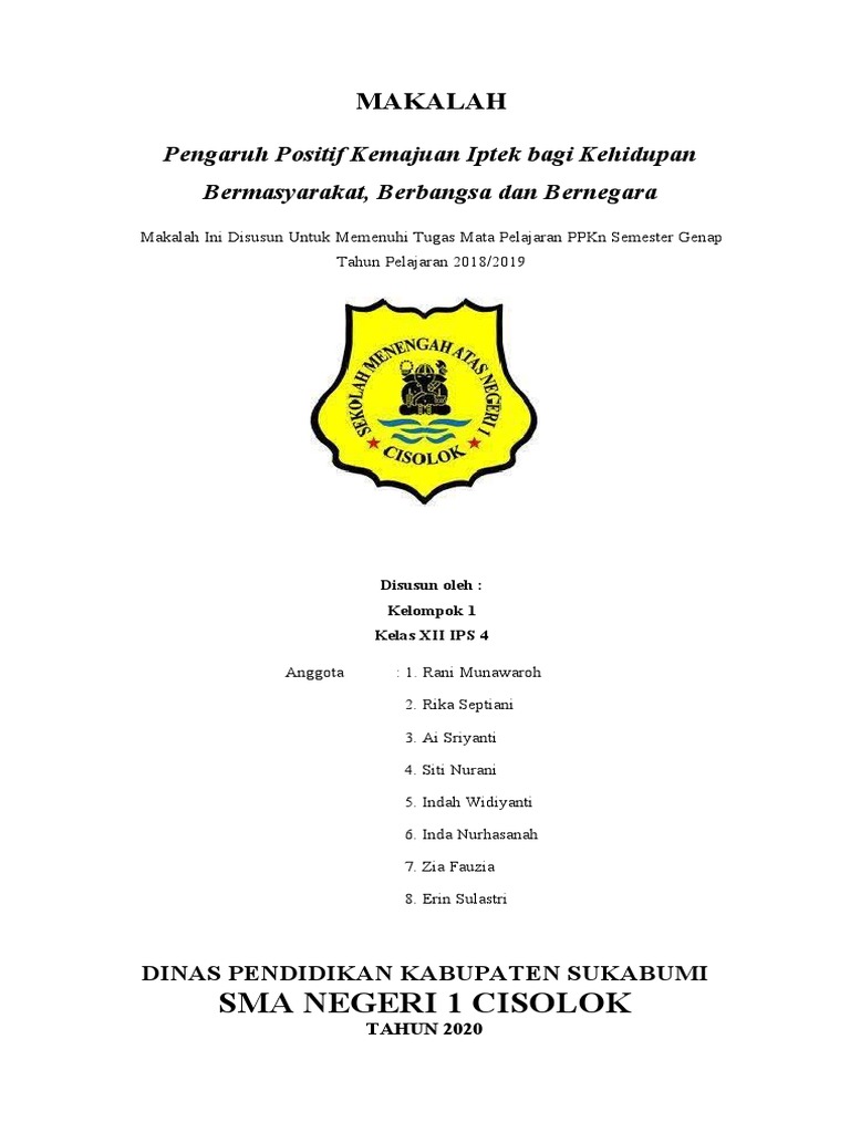Makalah PPKN IPTEK | PDF