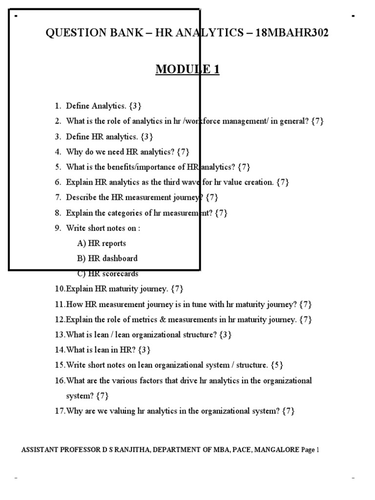 All Modules Question Bank Hra | PDF | Computers