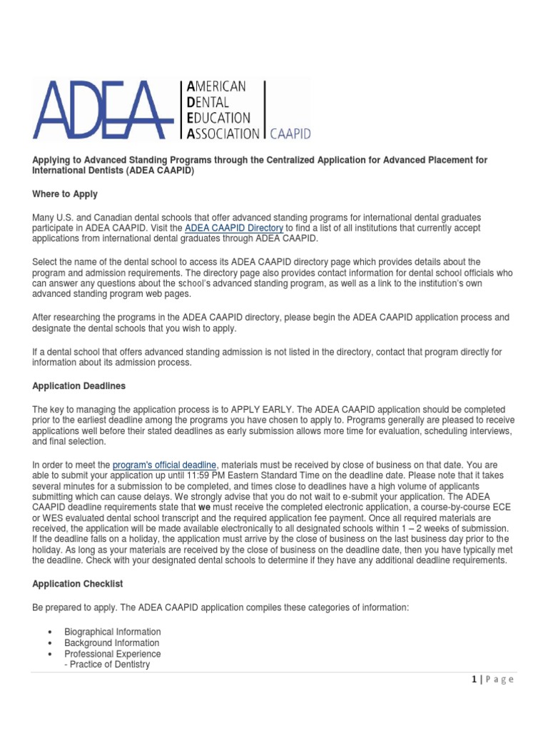 ADEA CAAPID General Instructions - 2014 - Final | PDF | United States ...