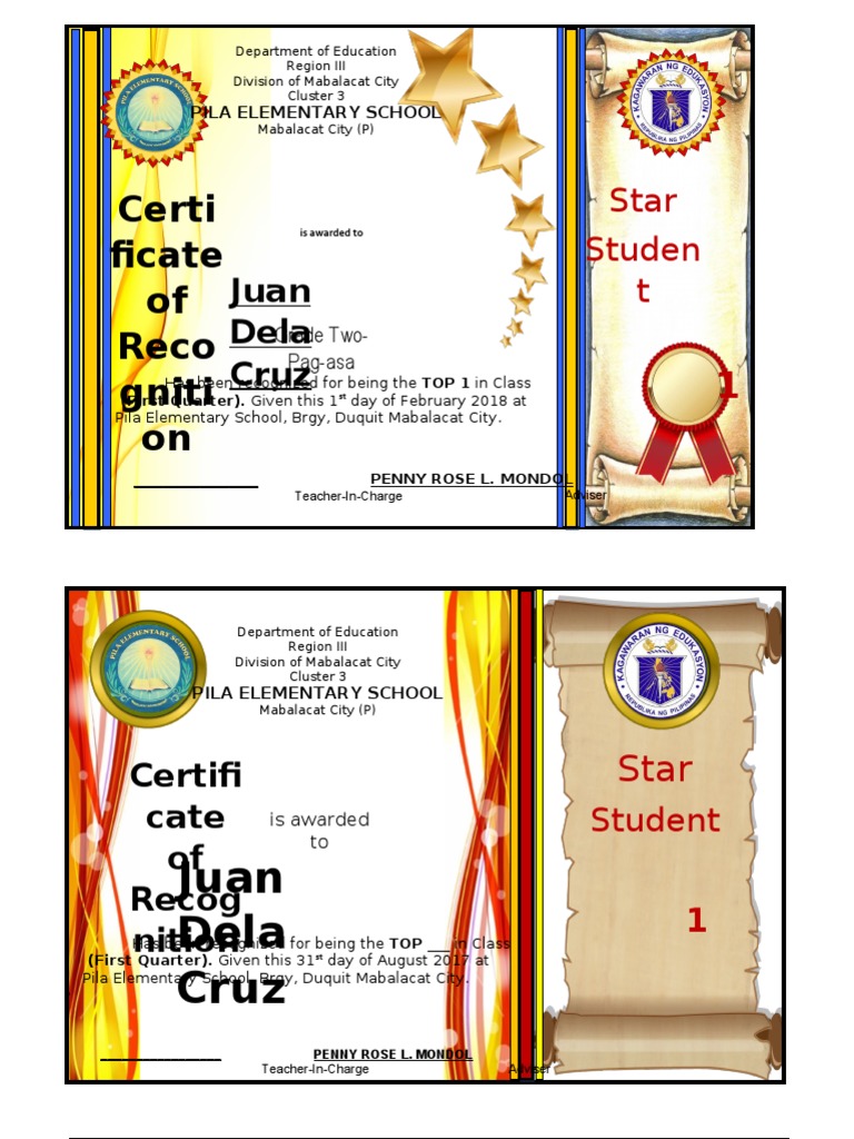 Award Certificates EDITABLE | PDF