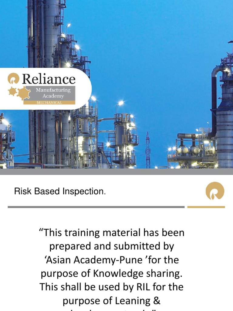 Risk Based Inspection M CR | PDF | Risk Management | Risk Assessment
