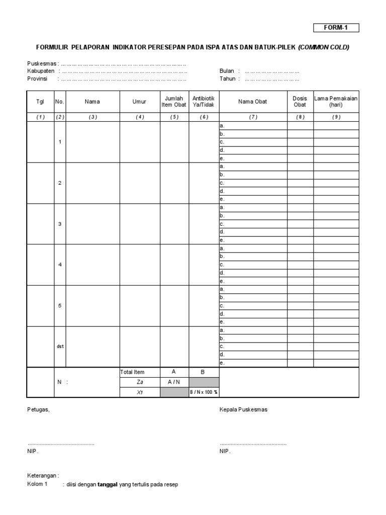 Monitoring Penggunaan Antibiotik pada ISPA, Batuk Pilek, dan Diare Nonspesifik | PDF