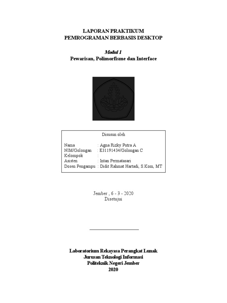 Pemrograman OOP: Pewarisan dan Polimorfisme | PDF | Metode & Bahan Ajar ...