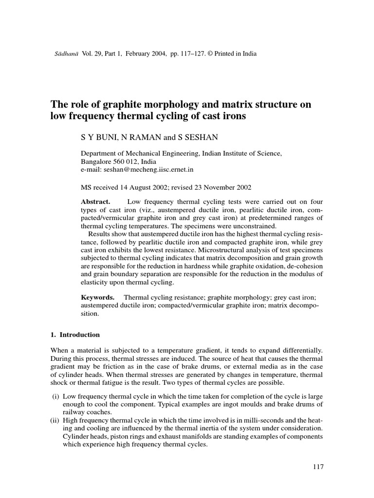 Chunky Graphite Standard | PDF | Cast Iron | Thermal Analysis