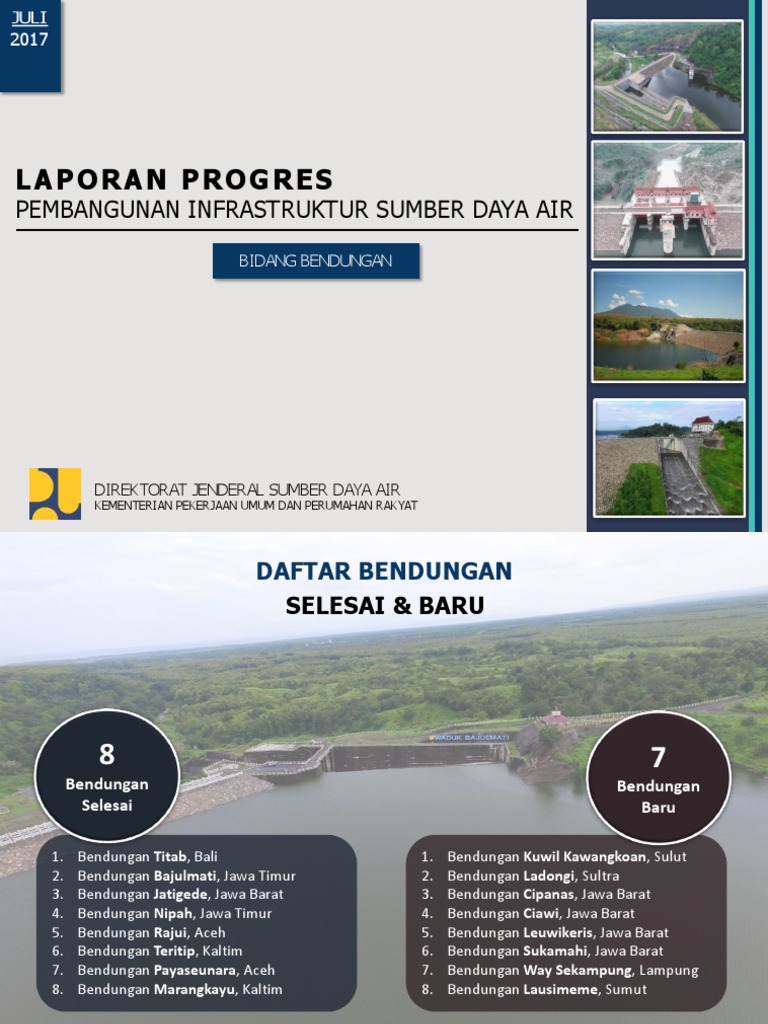 Data Progres Bendungan - JULI 2017 PDF | PDF