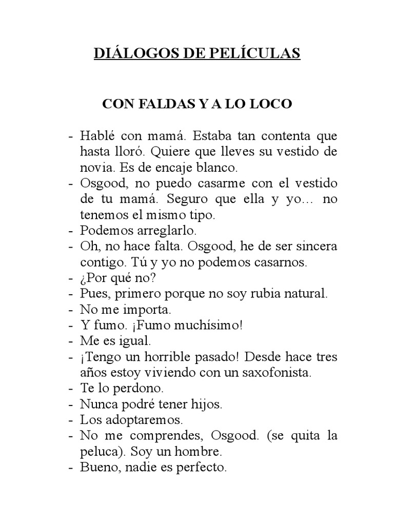 Diálogos de Películas | PDF