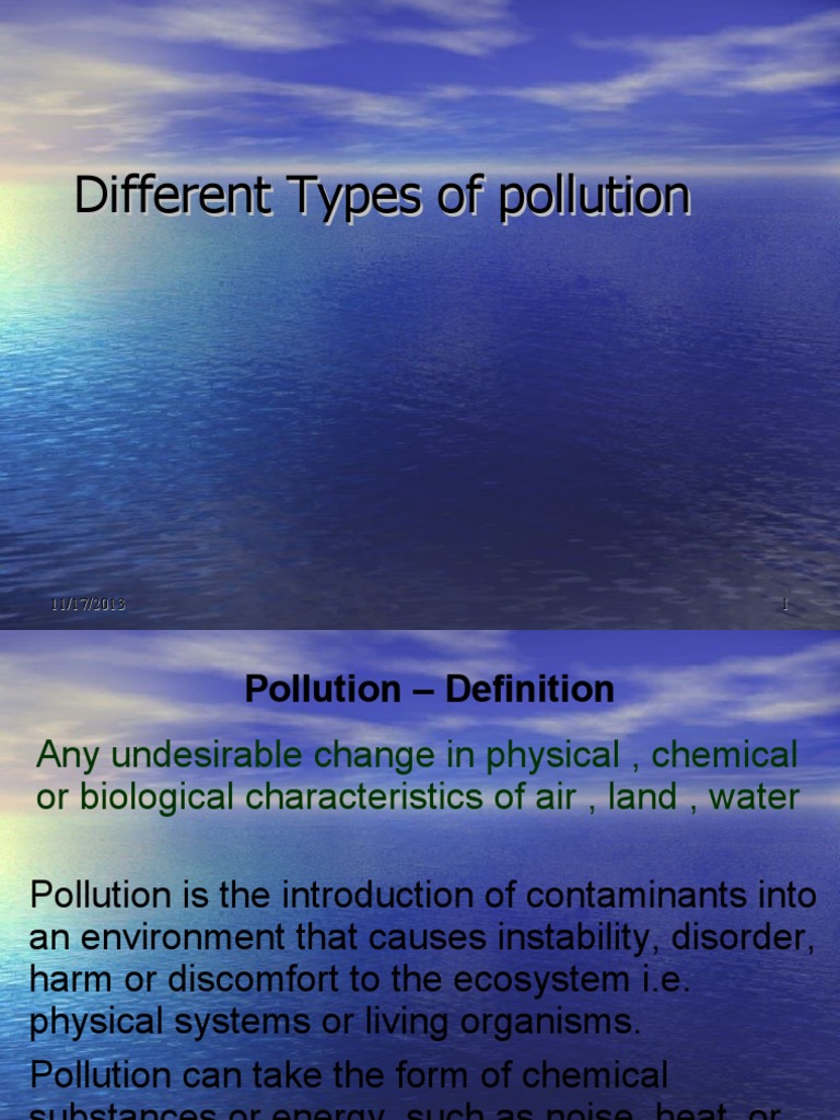 Pollution Air Water Land | PDF | Air Pollution | Municipal Solid Waste